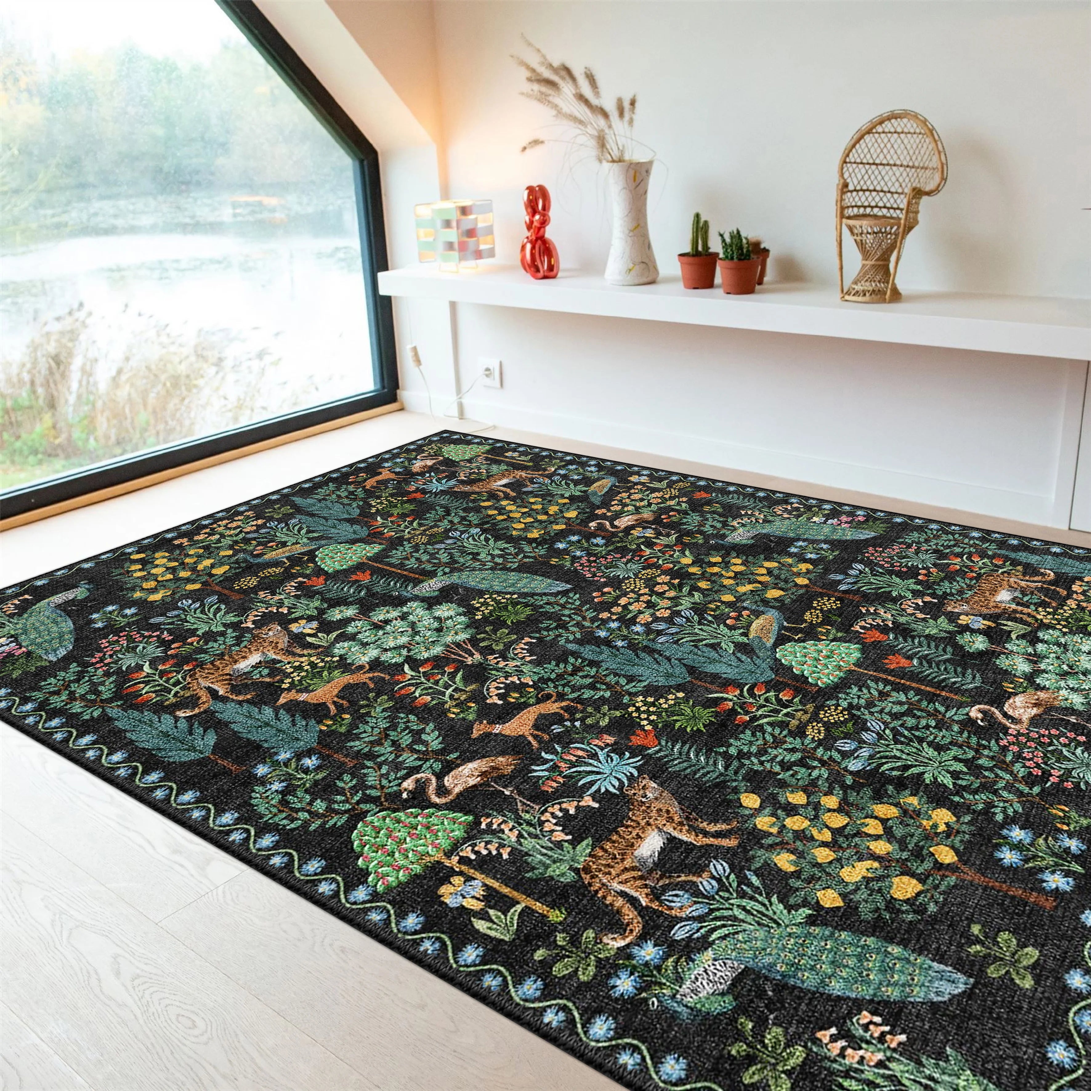 Luxury Wildlife Rug – Nature-Inspired Elegance & Cotton Craftsmanship ...