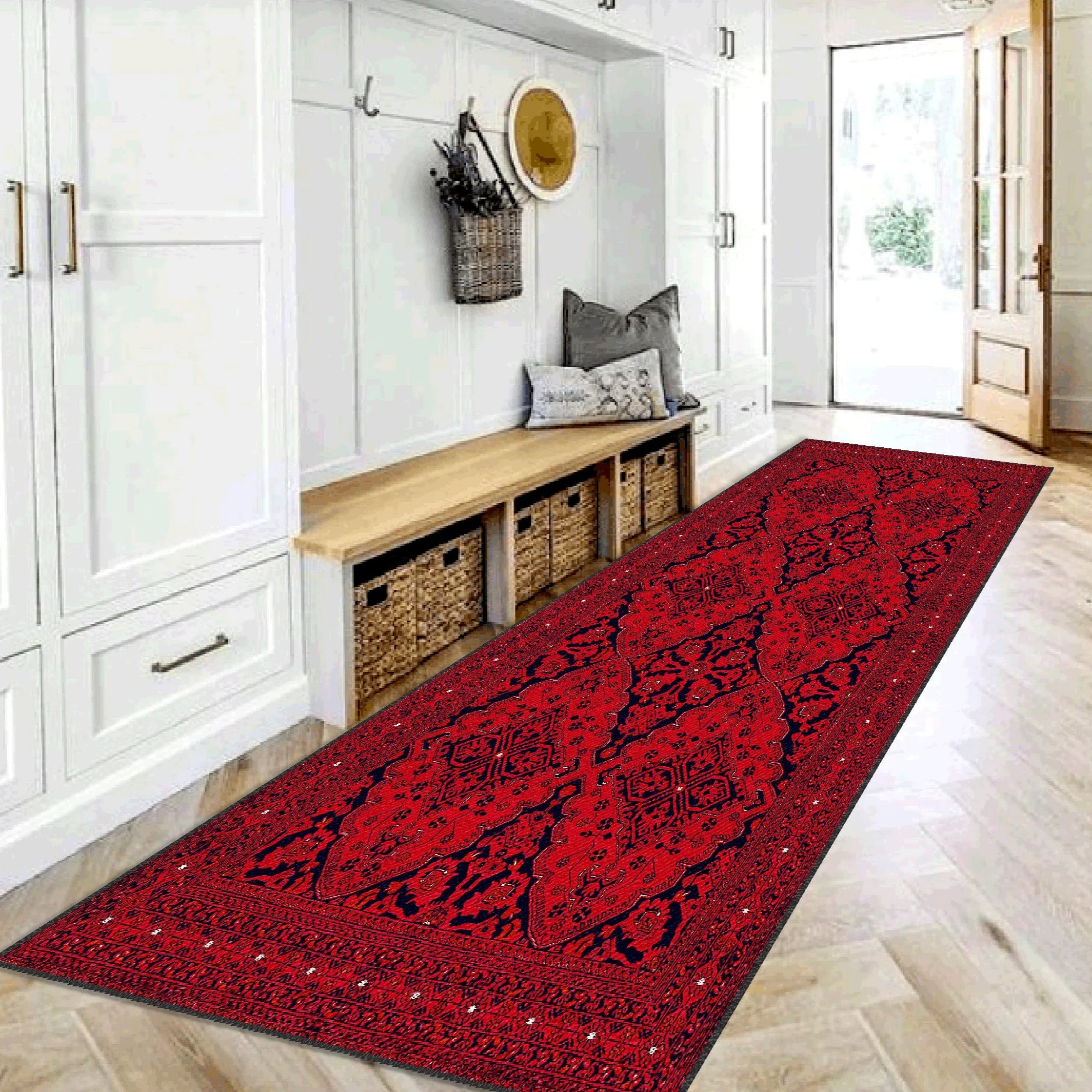 Red Traditional Rug – Classic Elegance & Cotton Durability | Turkiye Rug